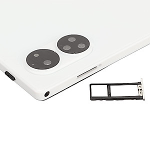 FOTABPYTI Phone Tablet, Dual SIM Dual Standby White 10.1 Inch Tablet 4G Cellular Data 5G WiFi Octa Core for Work (US Plug)