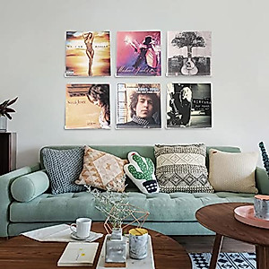 ReactDecor Clear Vinyl Record Wall Mount 6 pack - 12 Inch Acrylic Vinyl Record Shelf - LP Album Display Record Shelves - Vinyl Record Holder - 12” Floating Clear Vinyl Shelf - Vinyl Hangers For Wall