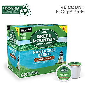 Green Mountain Coffee Roasters Nantucket Blend, Single-Serve Keurig K-Cup Pods, Medium Roast Coffee Pods, 48 Count