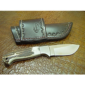Puma SGB Sp Drop Point Custom Cross Draw Knife Sheath Tooled and Dyed Brown