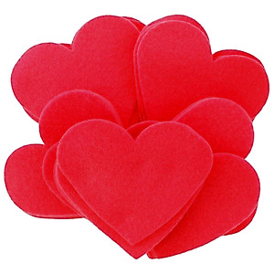 Playfully Ever After 1 inch Felt Hearts 200pc - Red