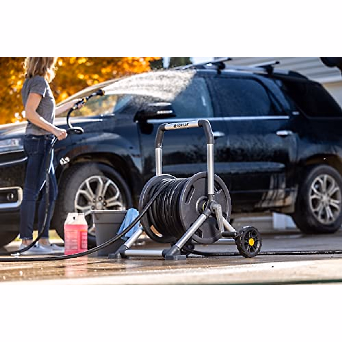 Gorilla 200’ Aluminum Zero-Rust Upright Hose Reel