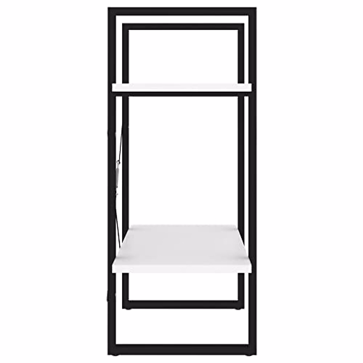 YUHI-HQYD 2-Tier Book Cabinet,Modern Open Bookcase,Plant Shelf,Kitchen Shelf,Floor Shelving Unit,Display Shelf,Easy to Clean and Maintain,Assembly Required, White 23.6"x11.8"x27.6" Engineered Wood