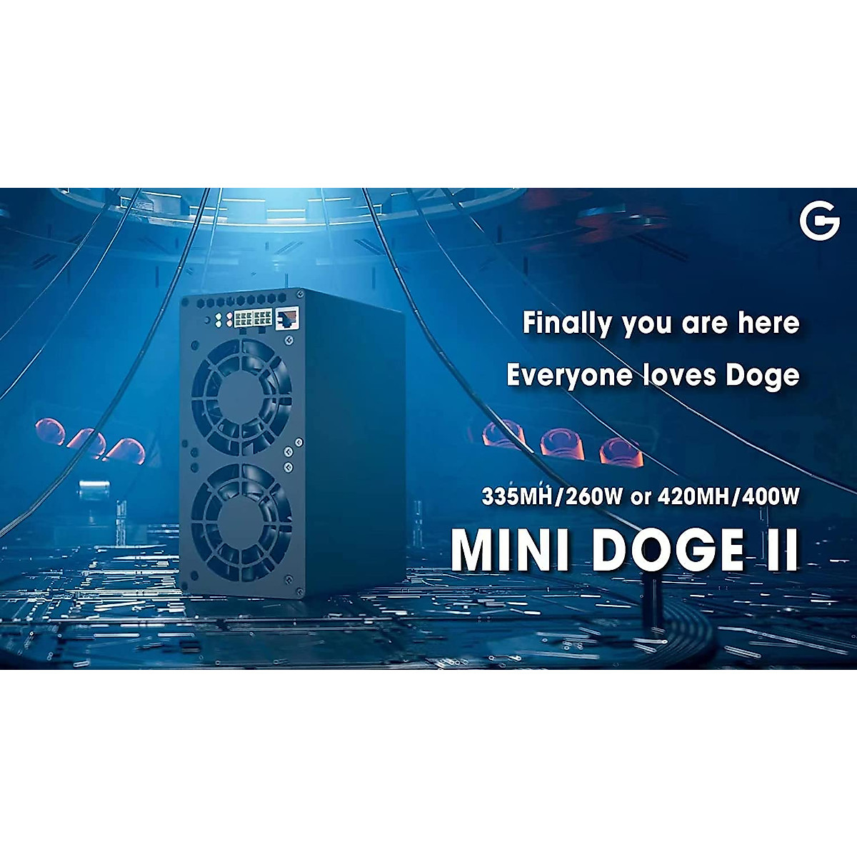 OEMGMINER Goldshell Mini Doge 2 II Miner for Doge Coin & LTC Dual Mode 420M/400W or 335M/260W with PSU