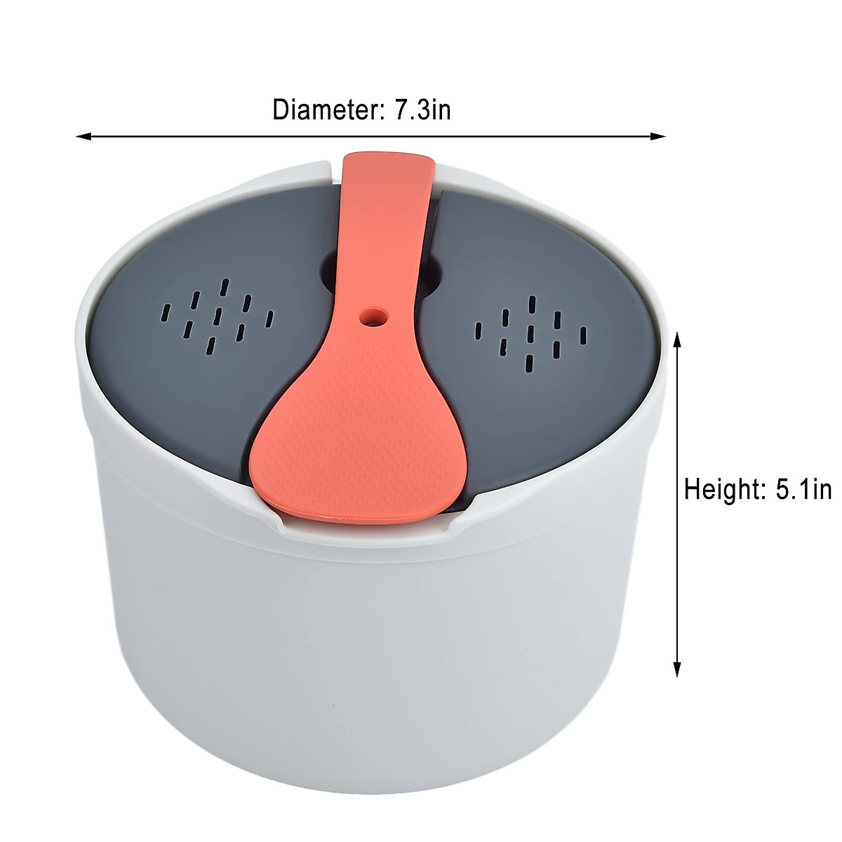 Microwave Rice Cooker Set,Microwave Rice Cooker Steamer, Food Grade PP Microwave Rice Steamer Cooker, Microwave Rice Maker, Easy To Use (orange), rice cooker small microwave microwavable bowls st