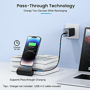 [2 Pack]Portable Charger for iPhone,5200mAh Mini Power Bank 20W PD Fast Charging Battery Pack,Portable Phone Charger Compatible With iPhone 14/14 Pro Max/13/13 Pro Max/12/12 Mini/11Pro/XS Max/XR/8/7/6