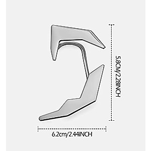 L'VOW Cyber Punk Non-Piercing Cuff Earrings Wrap Unisex Around Earring On Cartilage Clip Jewelry Accessories Cyborg(Style2-Silver)