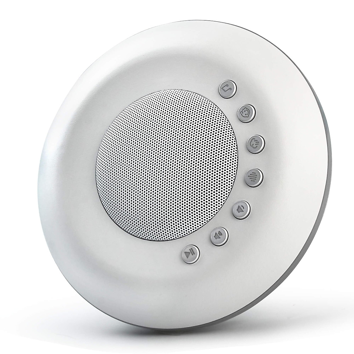 FamiSym White Noise Sound Machine,28 Soothing Natural Sounds 32 Level Volume 3 Timer Memory Function,Rechargeable Battery,Sleep Sound Machine for Baby Kids Adults