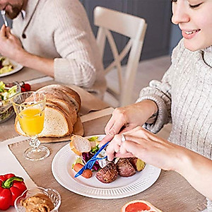 Blue Silverware Set&24-Piece Stainless Steel Flatware Service for 6, Mirror Finish Cutlery Set with Gift Box