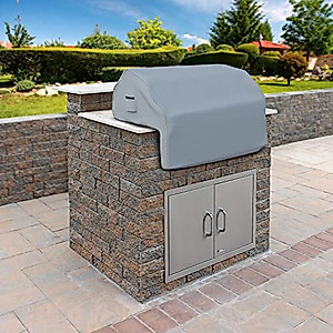 Covers & All Built-in Grill Cover, 18 Oz, Made of Waterproof & UV-Resistant Cover Tuff Fabric, Ideal for Indoors/Outdoors (36" W x 26" D x 24" H, Gray)