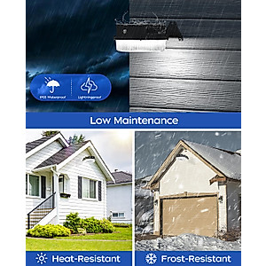 CINOTON 42W LED Barn Light Dusk to Dawn Outdoor Lighting, Black 2 Pack & 30W LED Wall Pack Light with Dusk to Dawn Sensor 4 Pack