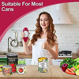 Electric Can Opener One Touch Switch Smooth Edge, Automatic Electric Can Opener Most of Cans, Food-Safe and Battery Operated Handheld Can Opener, Kitchen Gifts for Seniors with Arthritis, Small