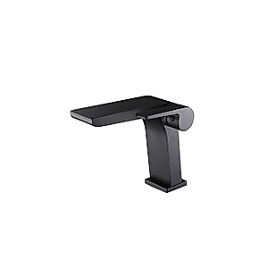 Bathroom Sink Faucet fit Single Handle Single Hole for Bathroom,Lavatory,Vanity Brass Matte Black Include 2 US Standard 3/8" Hoses