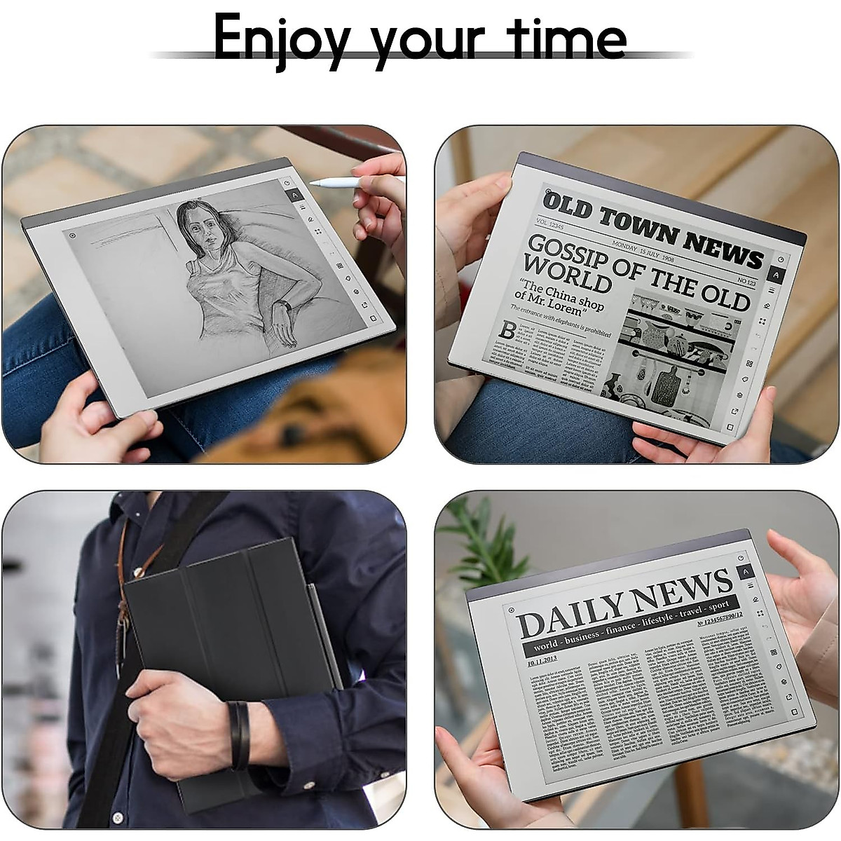 Case for Remarkable 2 Paper Tablet 10.3" 2020 Released, Book Folio Design with Bulit-in Magnet, PU Leather Lightweight Cover Only for Remarkable 2 Beige