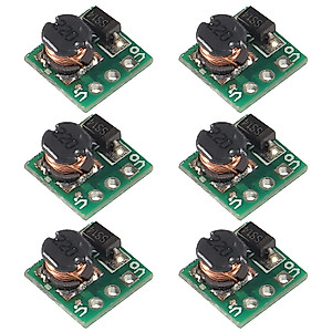 AEDIKO 6pcs DC-DC Boost Converter Module 1.5V 1.8V 2.5V 3V 3.3V 3.7V 4.2V to 5V DC-DC Step Up Power Module Voltage Boost Converter Board