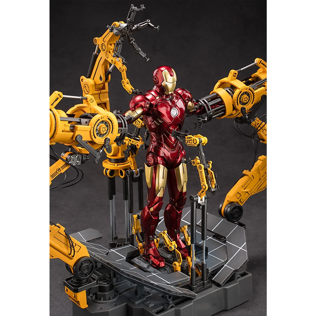 BANOBI Ironman MK4 Suit-up Gantry,7 Inch Action Figure,Collectible Ironman Scence,Light with Platform