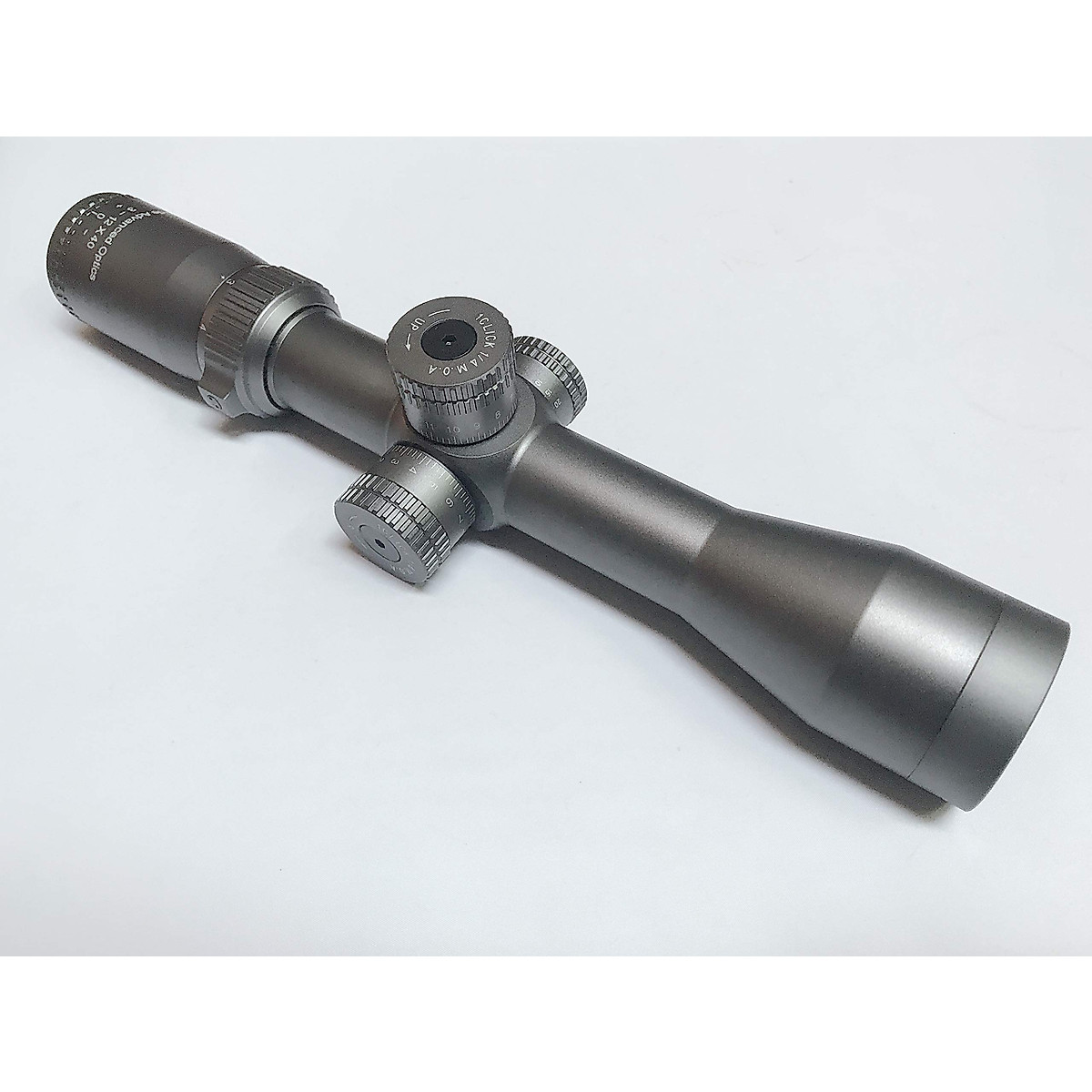 Grey Diamond Titanium 3-12x40 Rifle Scope with 30mm Tube and mounting Rings