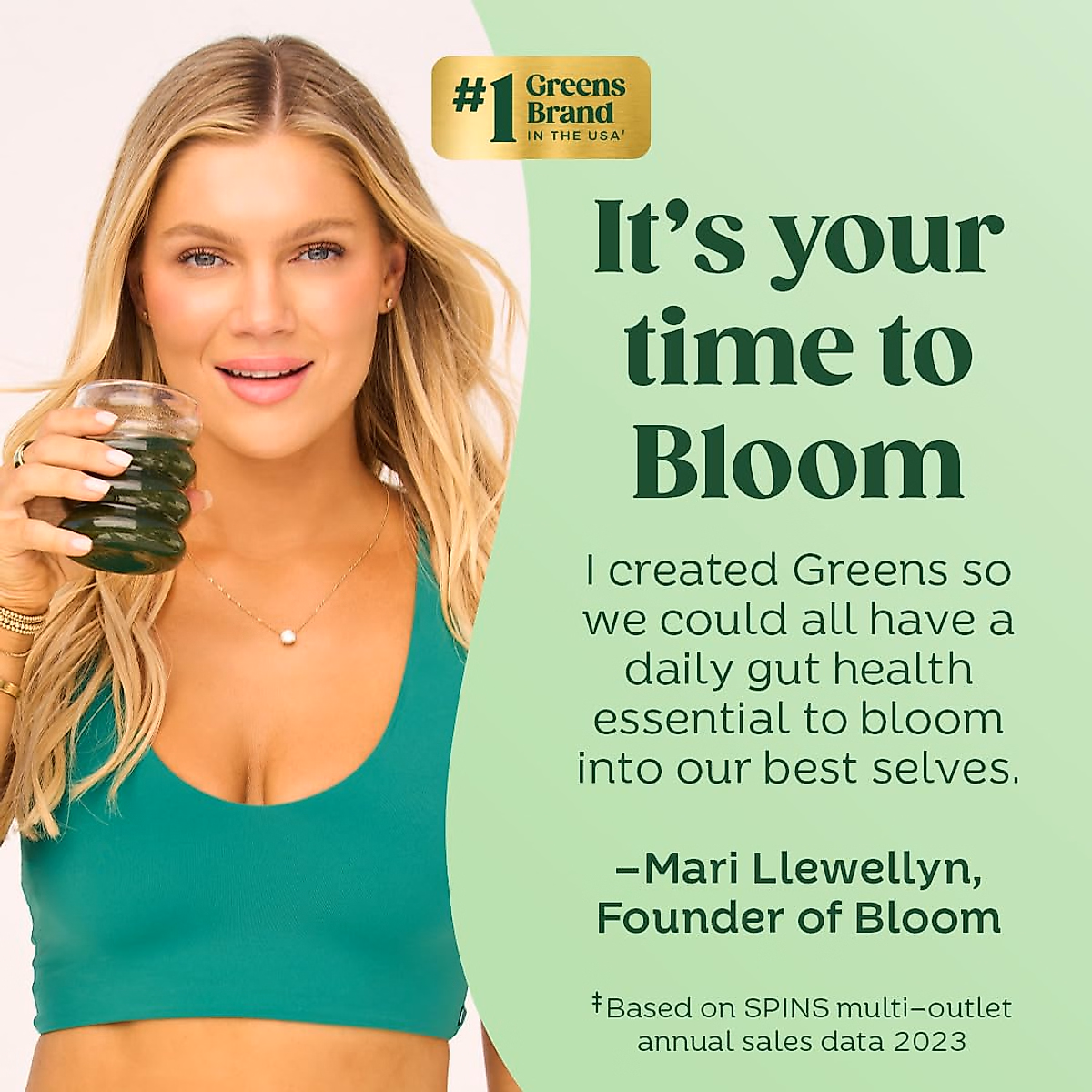 Bloom Nutrition Greens and Superfoods Powder for Digestive Health, Greens Powder, Digestive Enzymes, Probiotics, Spirulina, Chlorella for Bloating & Gut Support, Green Juice, 30 SVG, Strawberry Kiwi