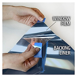 BDF PRBL Window Film Premium Color High Heat Control and Daytime Privacy Blue (36in X 7ft)