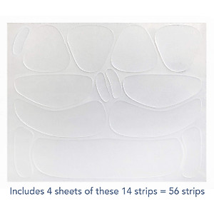 Smoothies Silicone Gentle Wrinkle Patches – Facial Patches for Forehead, Elevens, Crows Feet, and Lip Lines, 56 Count per Box – Made in the USA