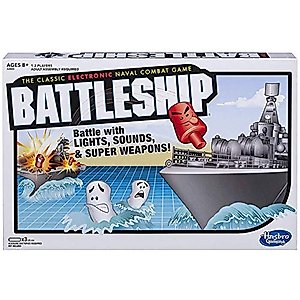 Hasbro Gaming Battleship Electronic Board Game, Strategy Board Games for Kids, Family Games for 1-2 Players, Electronic Battle Games, Ages 8 and Up