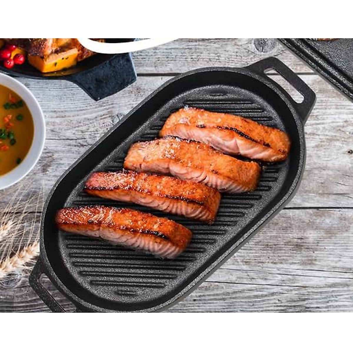 Pizza Cast Iron Grill Pan Suitable for most pizza ovens-griddle and grills