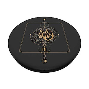Scorpio Zodiac Sign Symbol Cosmic Cool Astrology Lover Gifts PopSockets PopGrip: Swappable Grip for Phones & Tablets