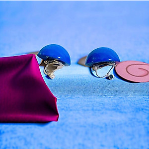 Alszic 4PCS Princess Peach Girls Crown Glove Earring Brooch Dress Up Set for Kids Halloween Cosplay Costume Accessories