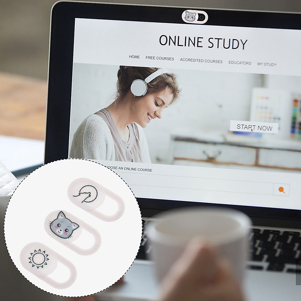 SOLUSTRE 3pcs Camera Privacy Cover Web Camera Cover Webcam Privacy Cover Tablet Laptop Camera for Computer Webcam Cover Slide Sliding Webcam Cover laptoptop Protects Patch Safety Cover abs