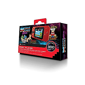 My Arcade Pixel Player Handheld Game Console: 300 Retro Style Games Plus 8 Data East Hits, Battery or Micro USB Powered, Color Display, AV Out Jack for TV, Speaker, Volume Control, Headphone Jack