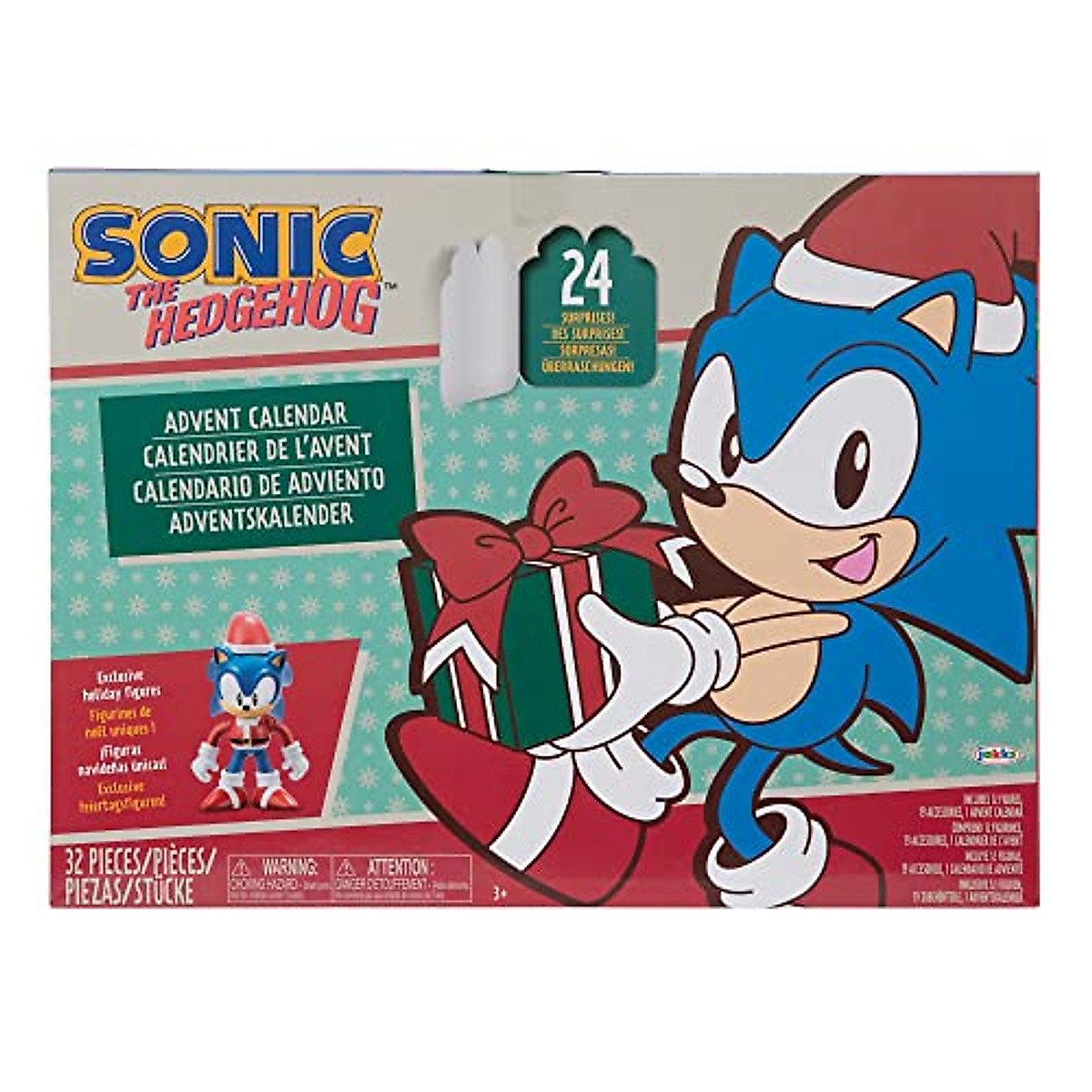 Sonic The Hedgehog Advent Calendar - 24 Surprises with Exclusive Collectible 2.5 Inch Holiday Action Figures!