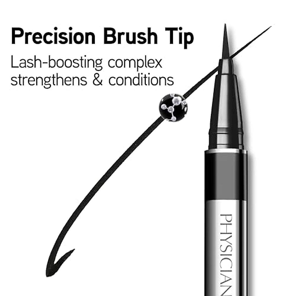 Physicians Formula Eye Booster, Lash-Enhancing 2-in-1 Eyeliner Serum, Dermatologist Approved, Hypoallergenic, Cruelty-Free & Vegan - Black