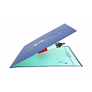 PopLife Lighthouse Island 3D Pop Up Greeting Card for All Occasions - Travellers, Coastal and Adventure Lovers - Folds Flat for Mailing - Birthday, Mother’s Day, Graduation, Retirement, Anniversary