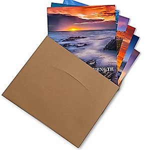 EZOSUN Inspirational Quotes Wall Posters, Nature Theme Motivational Wall Art, High School Motivational Posters,Wall Art for Office and Classroom, Set of 6 8x10 in. (white)