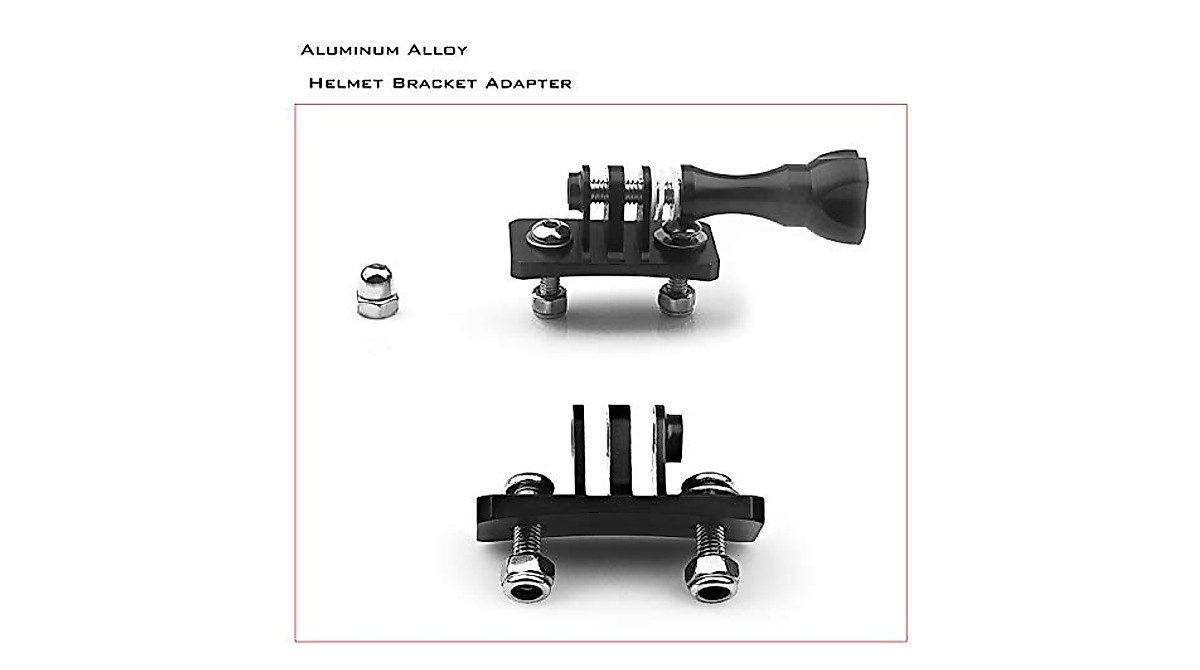 GoPro Helmet Mount Adapter - Durable Aluminum Bracket
