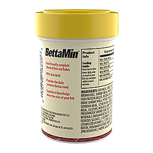 Tetra 16838 BettaMin Flakes, 0.81-Ounce,Blacks & Grays