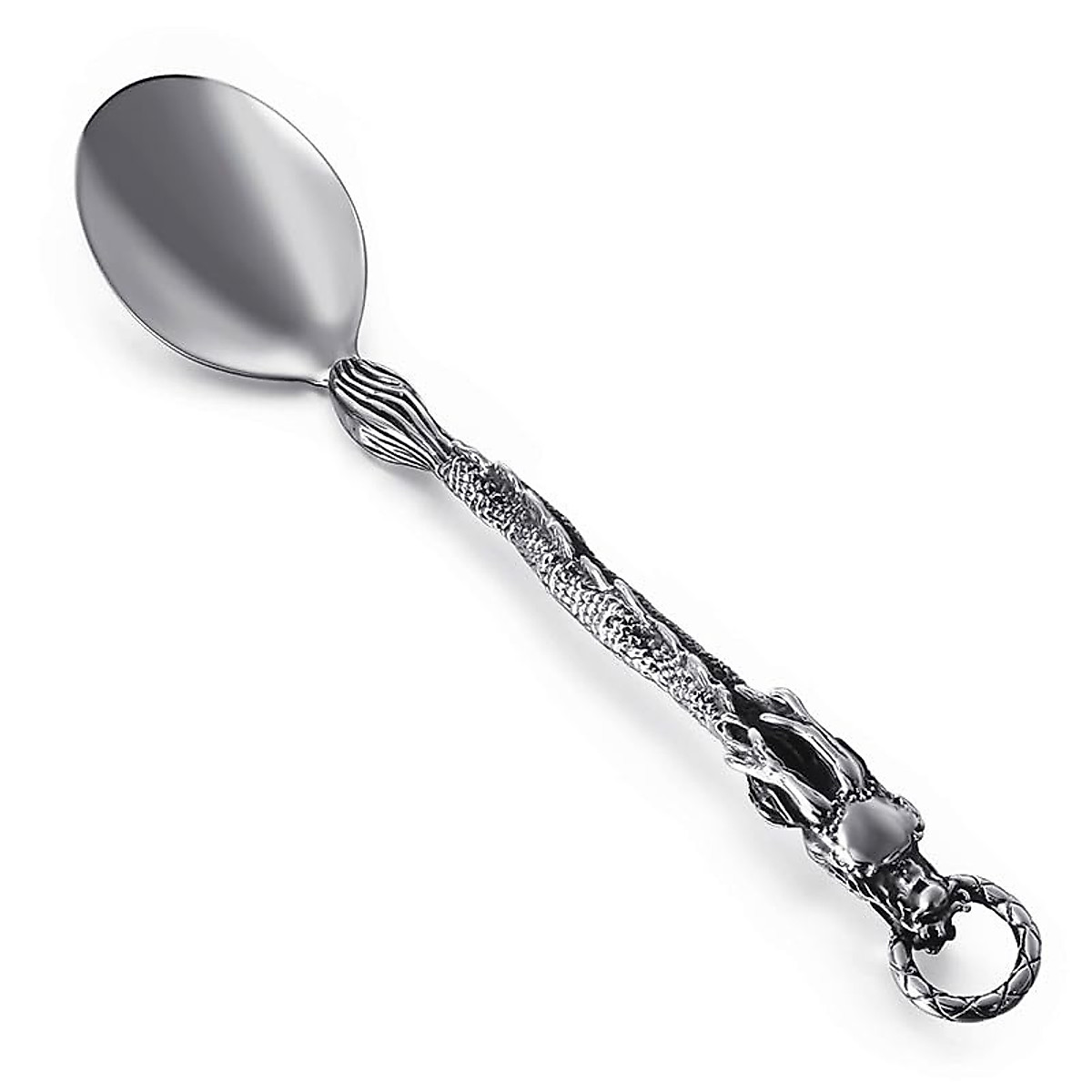 Silverware Set Handmade Cutlery Set of 18 Service for 6 Premium Stainless Steel Utensils,Including Knife/Fork/Spoon For Home Kitchen Halloween Decoration Gift For Gothic,Skull,Skeleton Lover