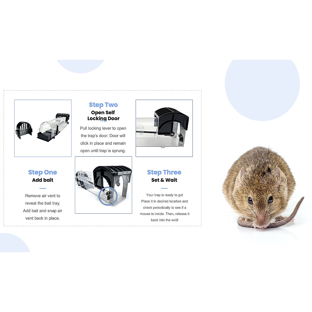 Home and Country USA Humane Mouse Trap - Our Mouse Traps are designed as a live mouse trap for those who want to quickly and easily remove a mouse the right way. (2)