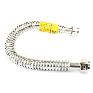 CMI Inc 36” Corrugated Stainless Steel Flexible Water Line, 3/4” FIP X 3/4” Female Threaded, Water Heater Connector, For Water Heater, Water Softener, Boilers, 36 Inches (36 Inch)