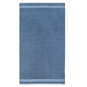 MARTHA STEWART 100% Cotton Bath Towels Set - 6 Piece Set | 2 Bath Towels - 2 Hand Towels - 2 Washcloths | Quick Dry Towels | Plush Towels | Absorbent | Ideal For Everyday Use | Blue Towels