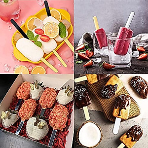 iHomeSet 30 Pcs 4.5 Inch Acrylic Popsicle Stick Reusable Cakesicle Sticks Mini Mirror Ice Cream Sticks for Candy Ice Creamsicle DIY, Multicolor