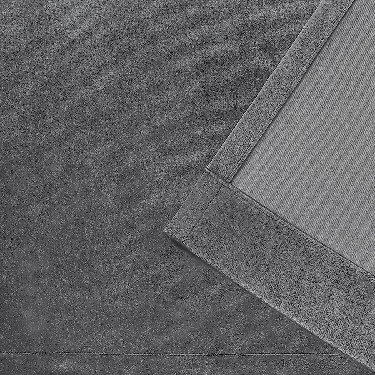 Exclusive Home Velvet Heavyweight Light Filtering Grommet Top Curtain Panel Pair, 54"x96", Soft Grey