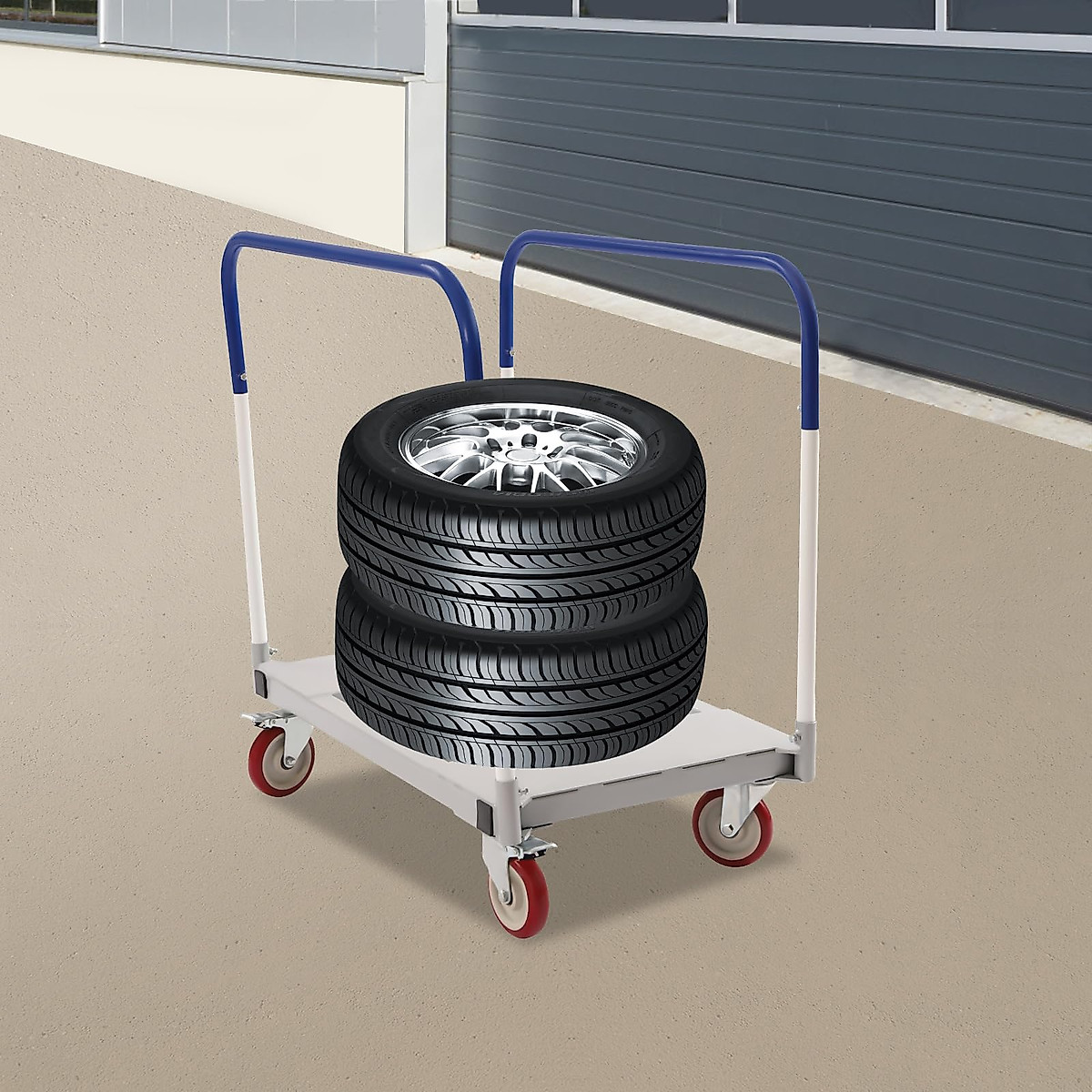 HETEPPTR Panel Cart Dolly 1500lbs Professional Rectangular Heavy Duty Panel Truck Cart Low Noise with 5inch Casters and Steel Frame for Transport Heavy Objects, Planks