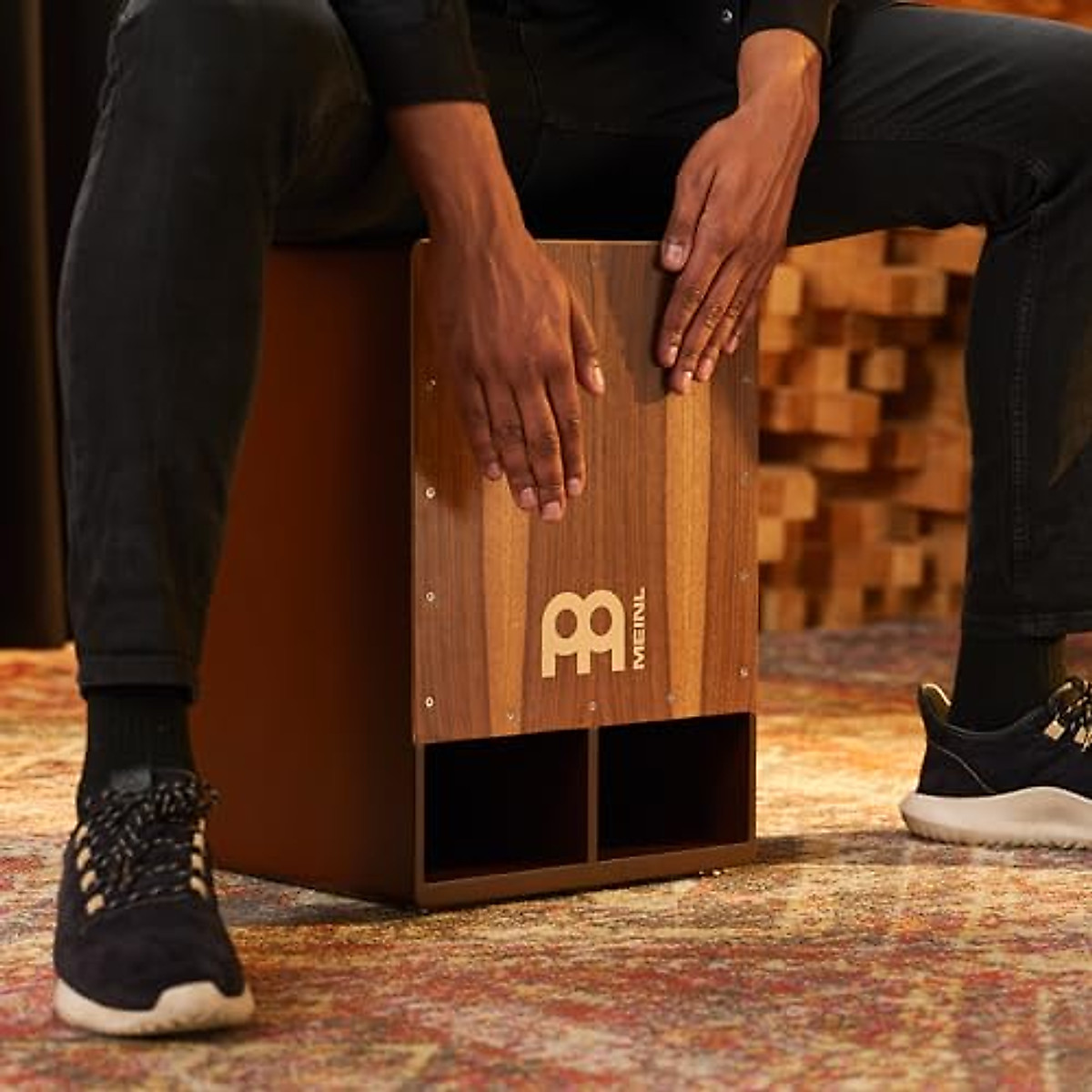 Meinl Jumbo Bass Subwoofer Cajon with Internal Snares - NOT MADE IN CHINA - Walnut Playing Surface, 2-YEAR WARRANTY (SUBCAJ5WN)