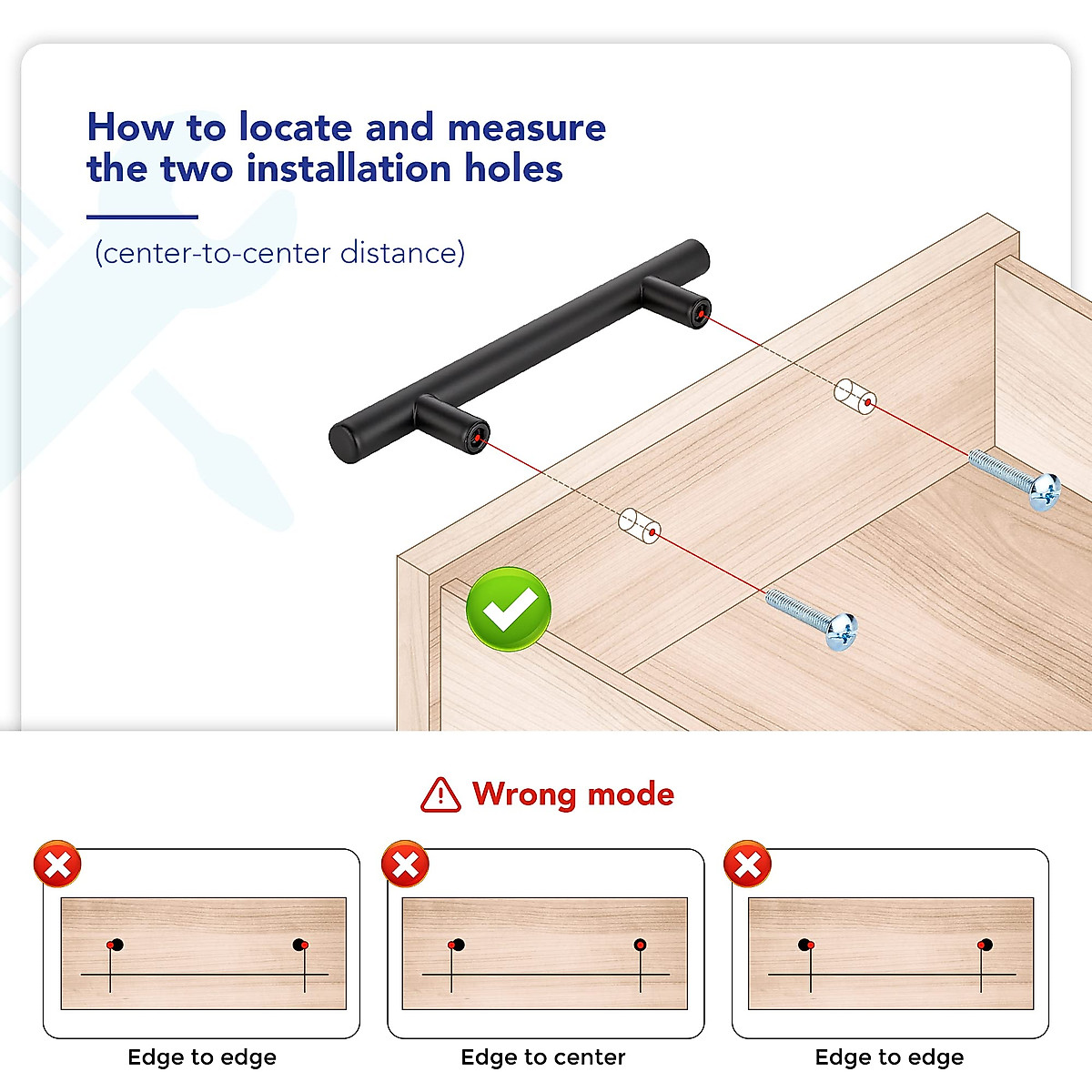10 Pack 5 Inch Length Kitchen Cabinet Handles with 3 Inch Hole Center Matte Black Cabinet Pulls Stainless Steel Drawer Pulls,Cabinet Knobs for Dresser Drawer