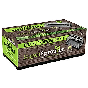 Super Sprouter Deluxe Propagation Kit for Starting Seeds or Cuttings, Includes Humidity Dome, Tray, Grow Light, and Booklet