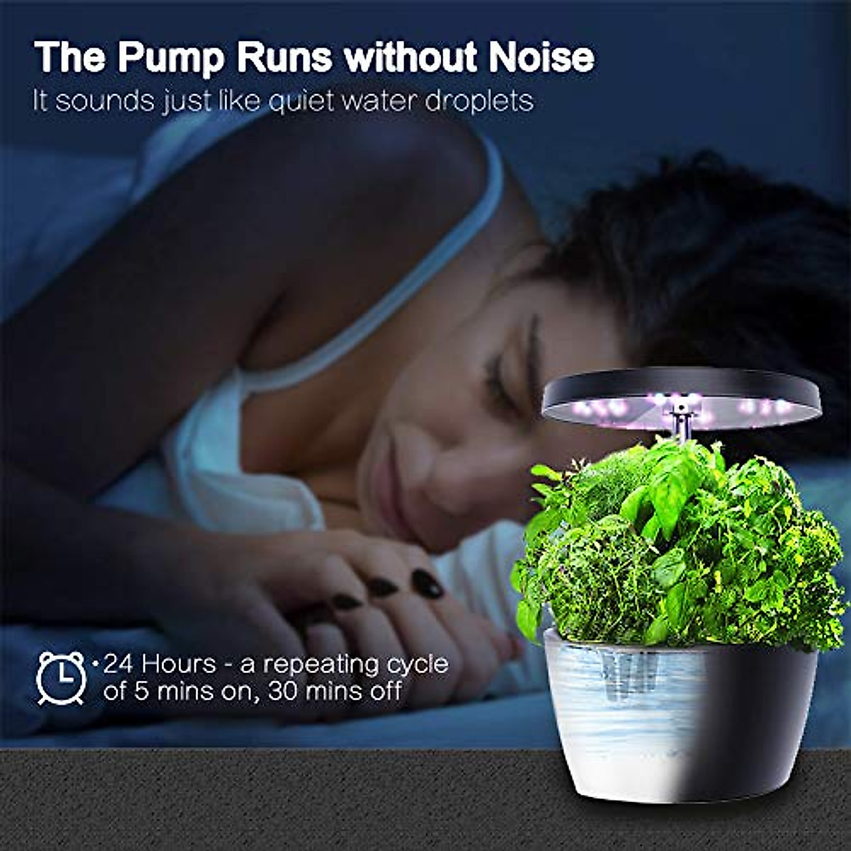 Hydroponics Growing System, 4 Pods Indoor Herb Gardening System with LED Grow Lights, Automatic Timer and Pump, Hydroponic Plant Germination Kits for Vegetable/Lettuce