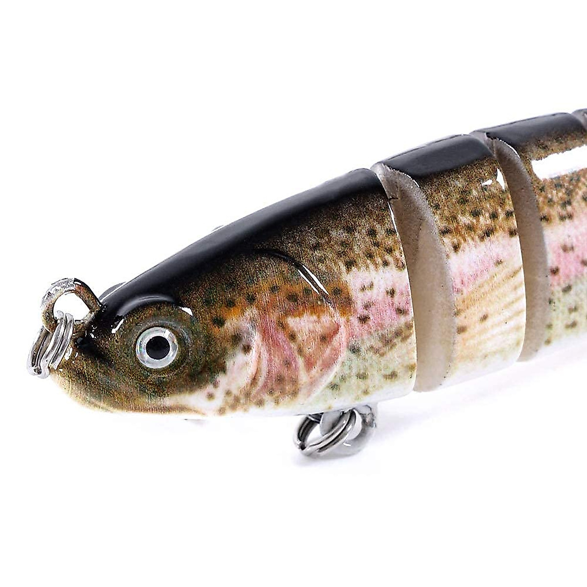 10pcs Trout 4" Fishing Lures, Slow Sinking Hard Bait for Bass, Lifelike Freshwater Saltwater Trout Perch Pike Walleye Fishing Lure Kit