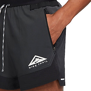 Nike Dri-FIT Flex Stride Men's Trail Shorts (as1, Alpha, m, Regular, Regular, Black/Dark Smoke Grey/White)