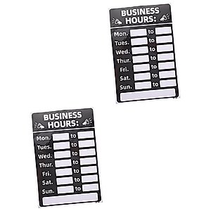 Ciieeo 2pcs business hours sign restaurants opening sign Hour Labels Adhesive Store Hours Signs For Business open sign open closed signage changeable hours sign letter supplies pvc office